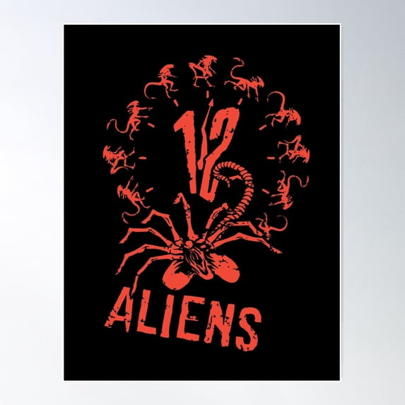 12 Aliens Poster Wall Art, Modern Wall Decor For Living Room Bedroom ...