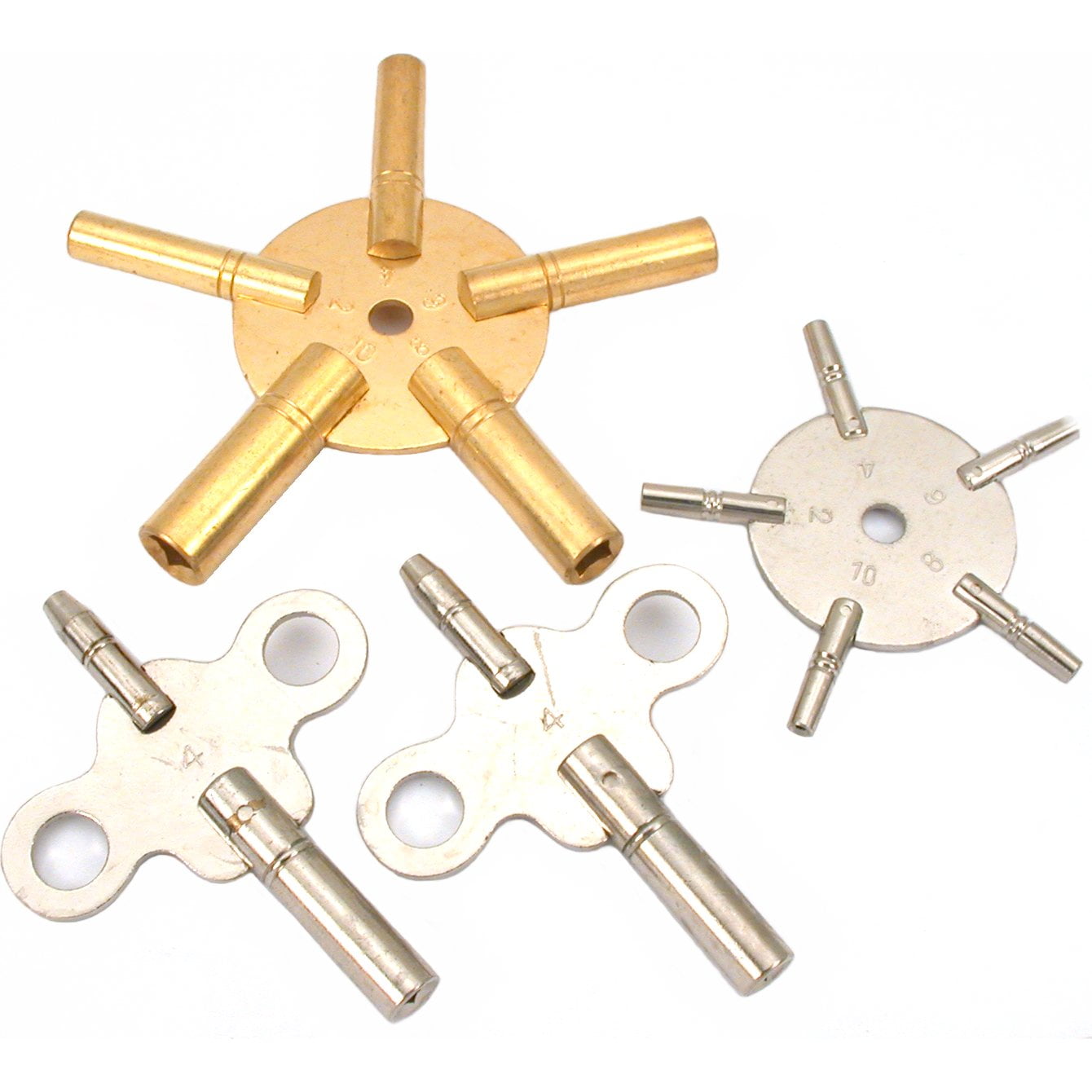 12 American Clock Keys Winding Mainspring Tools Size 2, 4, 6, 8, 10 ...