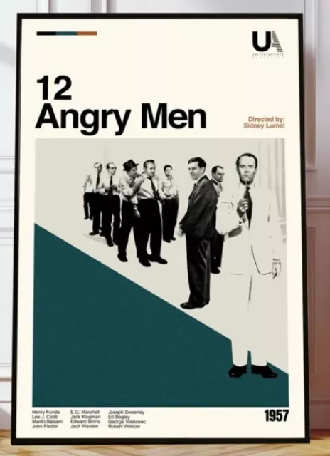 12 Angry Men Movie Poster, Henry Fonda Poster, Midcentury Modern Art NO ...