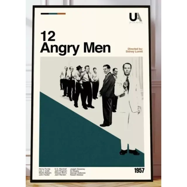 12 Angry Men Movie Poster, Henry Fonda Poster, Midcentury Modern Art NO ...