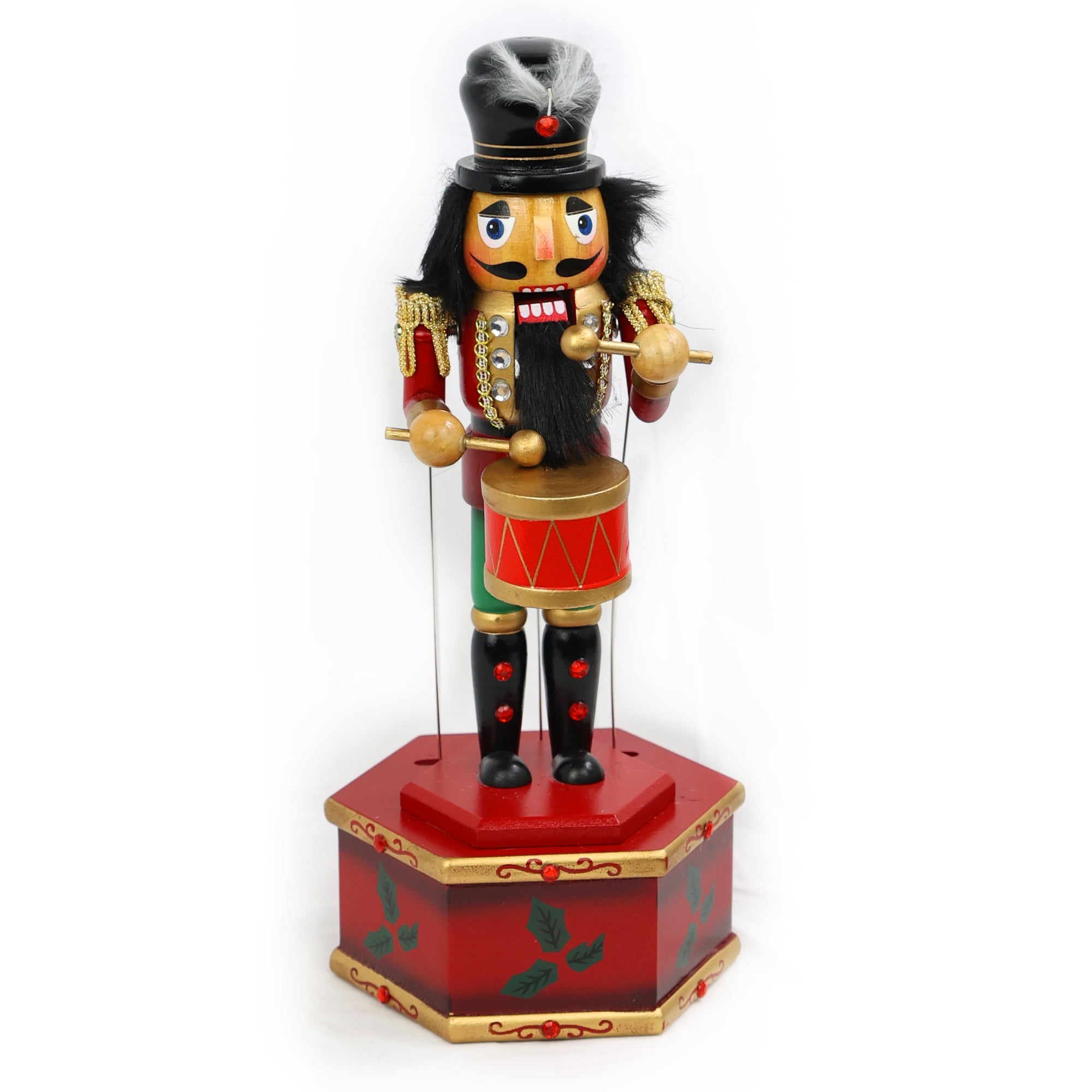 12" Animatronic Music Box Nutcracker Figure with Drum – Richly ...