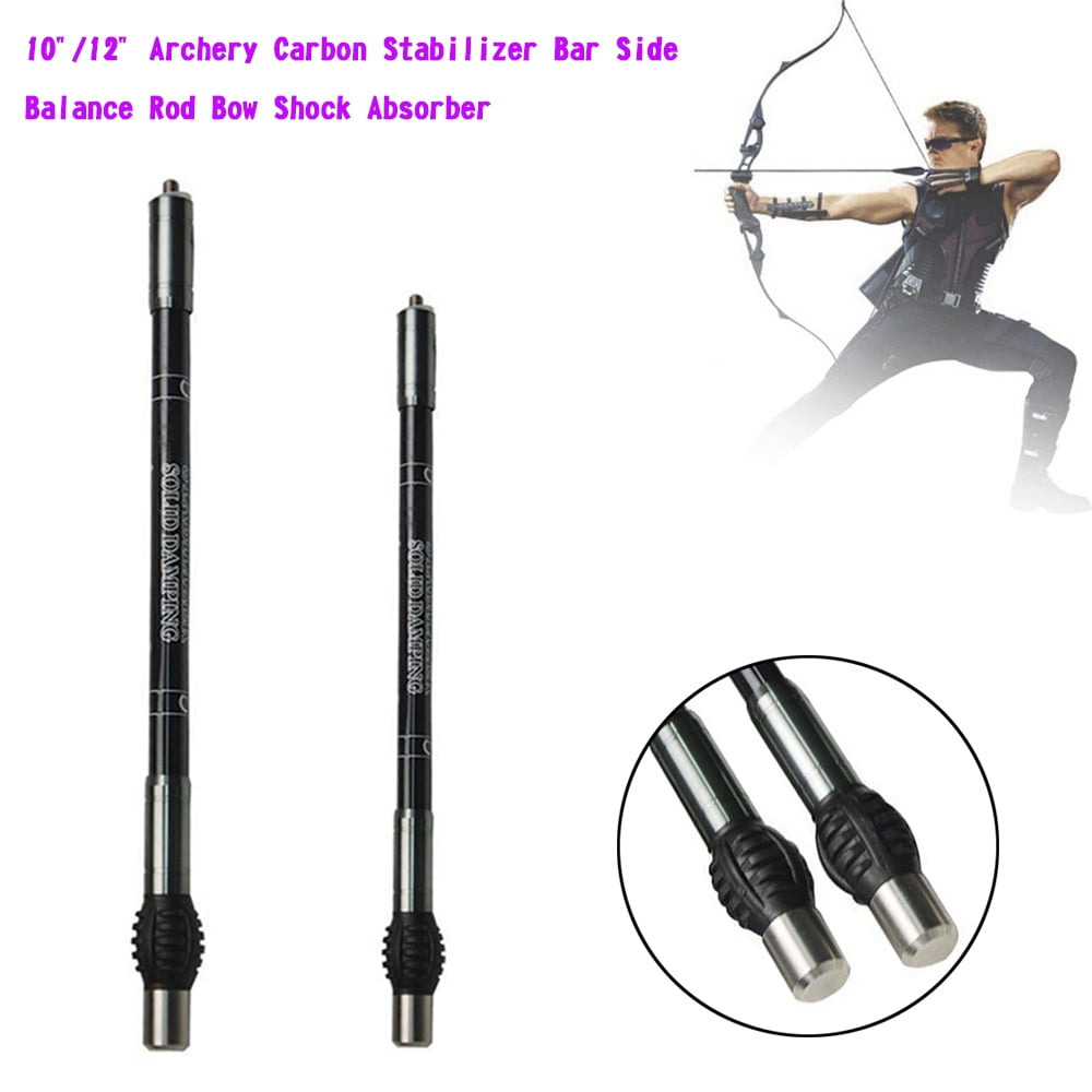 12" Archery Carbon Stabilizer Bar Side Balance Rod Bow Shock Absorber ...