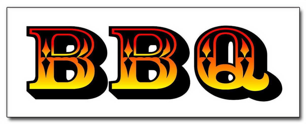 12" BBQ DECAL sticker barbque bbq smoker - Walmart.com