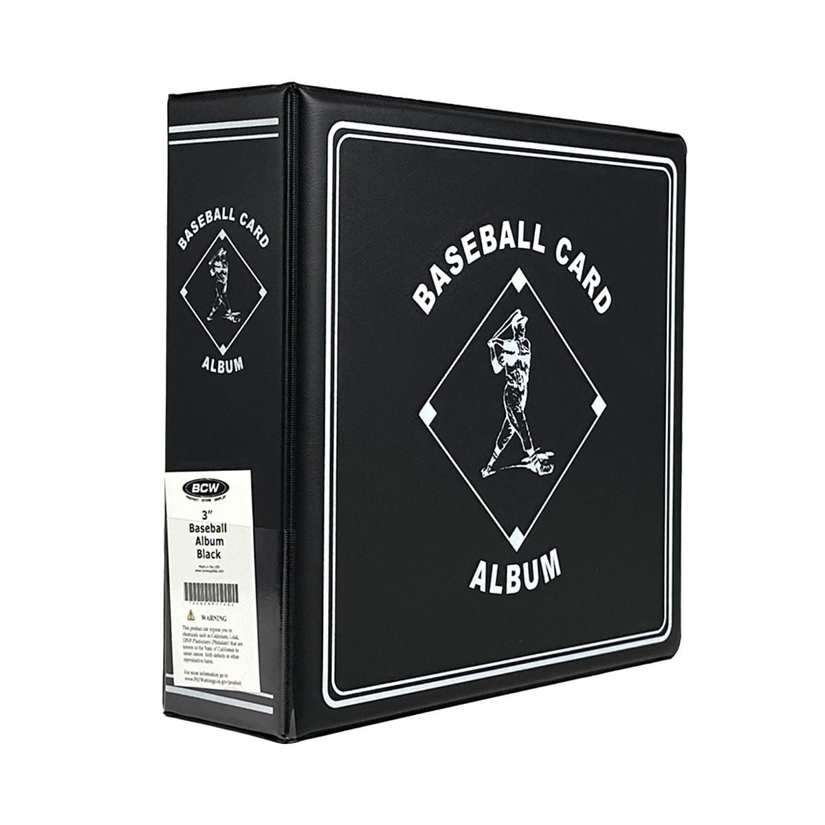12 BCW 3" Heavy Duty D-ring Black Baseball Binder Album - Walmart.com
