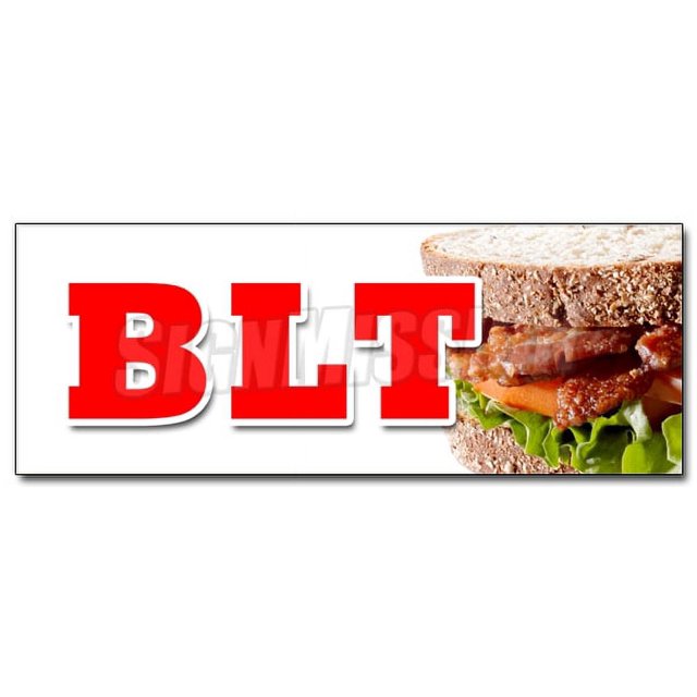 12" BLT DECAL sticker bacon lettuce tomato sandwich drink special tuna ...