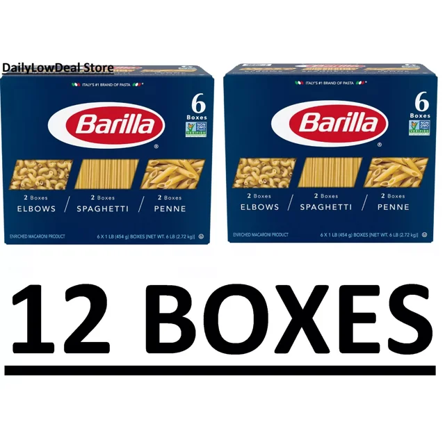 12 BOXES - Barilla Pasta Variety Pack (Total 12 Boxes - 16 oz Each ...