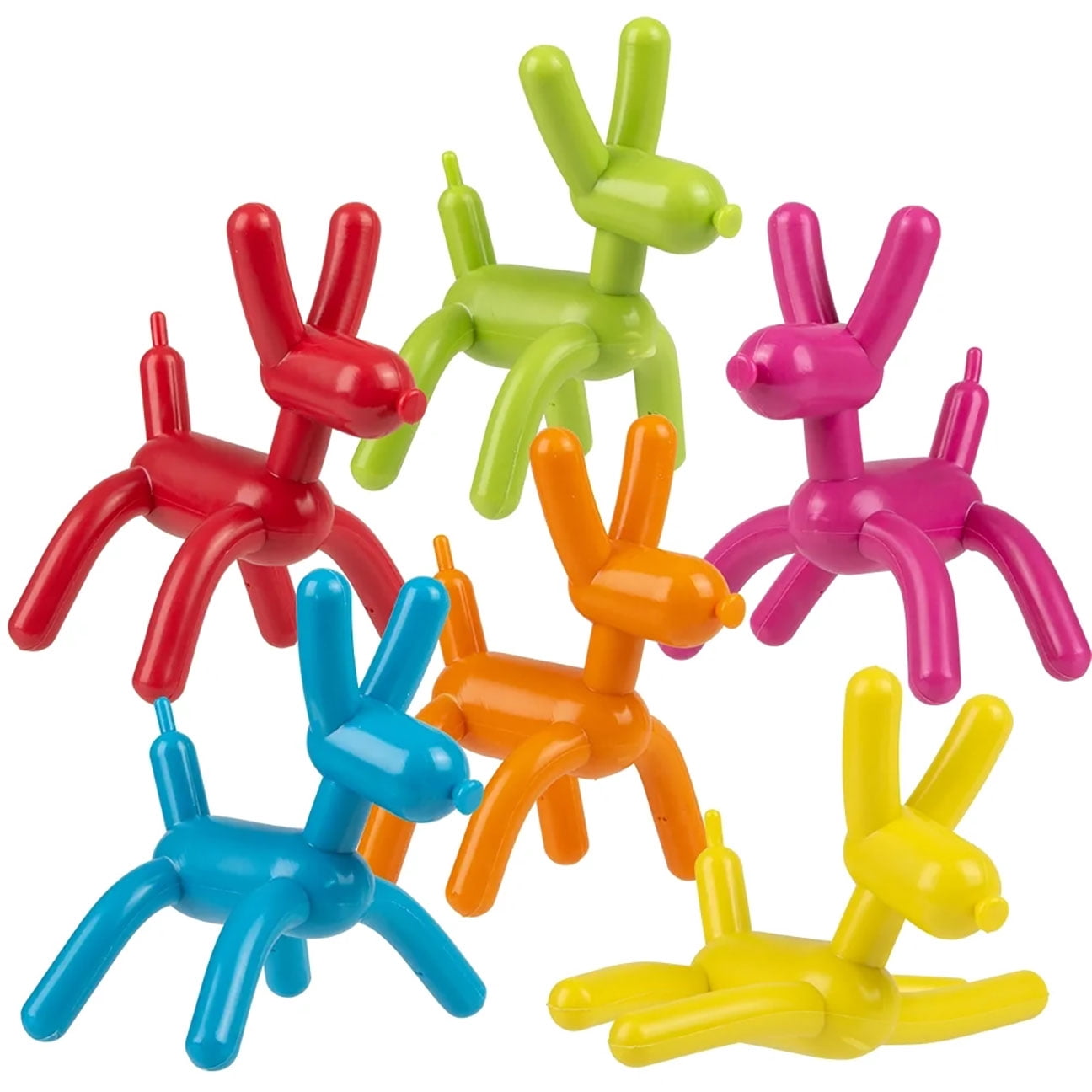 12 Balloon Dog Bendable Fidget Toys - Cute Mini Wire Movable Animal ...