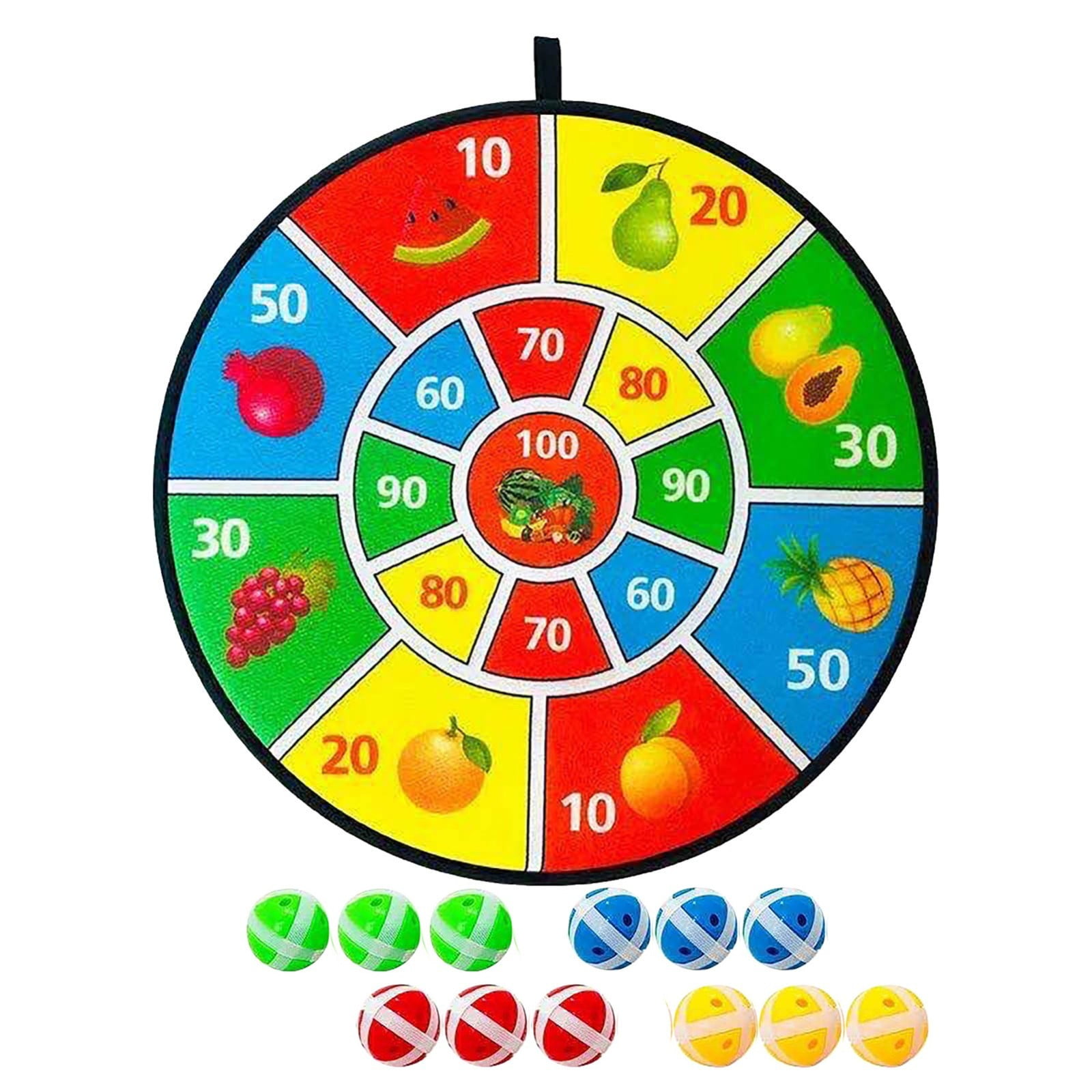 Hsxinxi 12 Balls Children Throw Sticky Ball Dartboard Boards Target ...