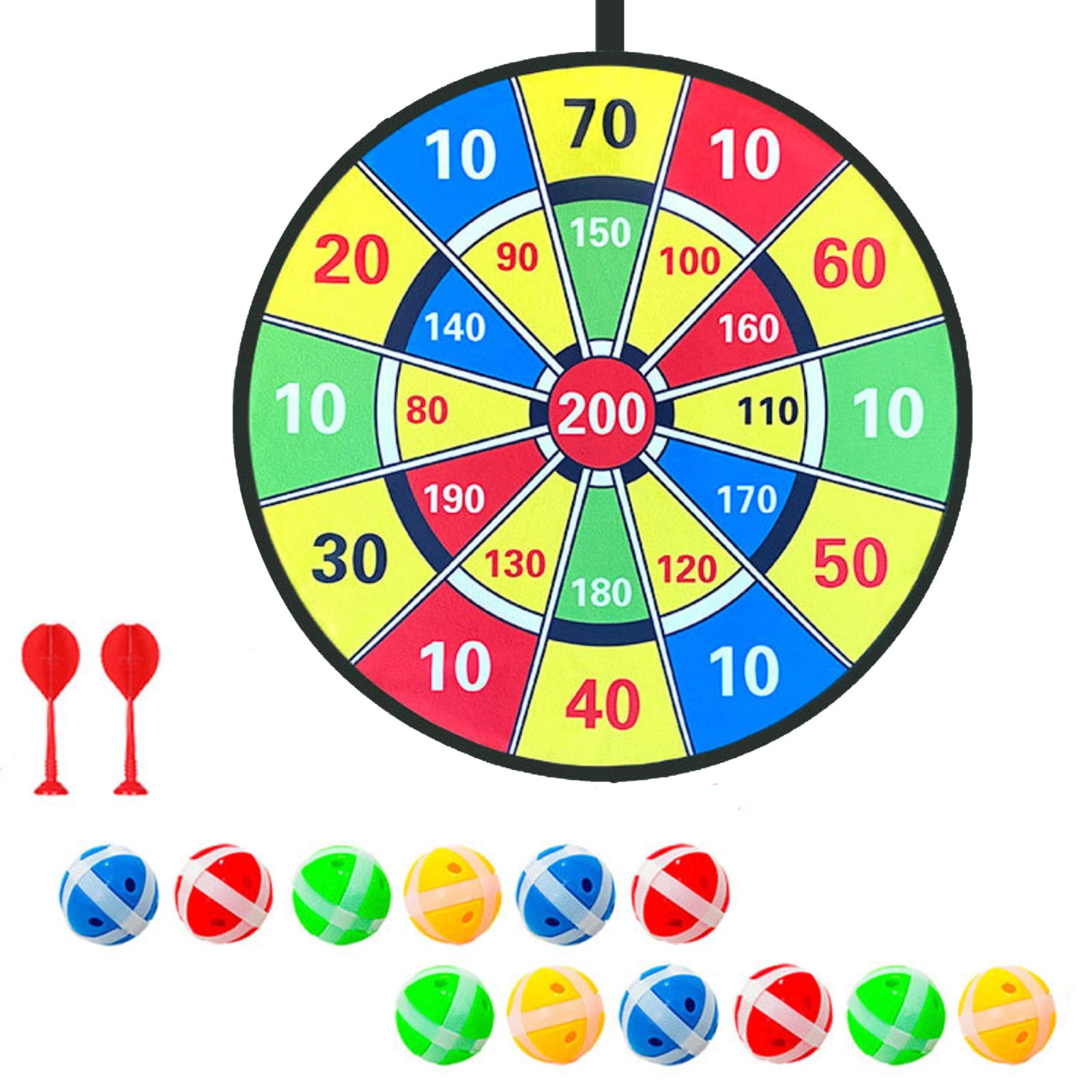 12 Balls Children Throw Sticky Ball Dartboard Boards Target Ball Kids ...