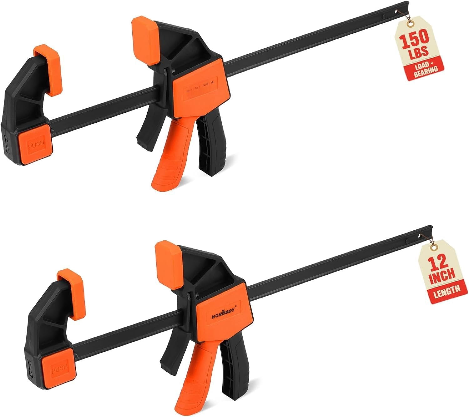 12'' Bar Clamps for Woodworking, 2 count Quick F Working Clamps Sets ...