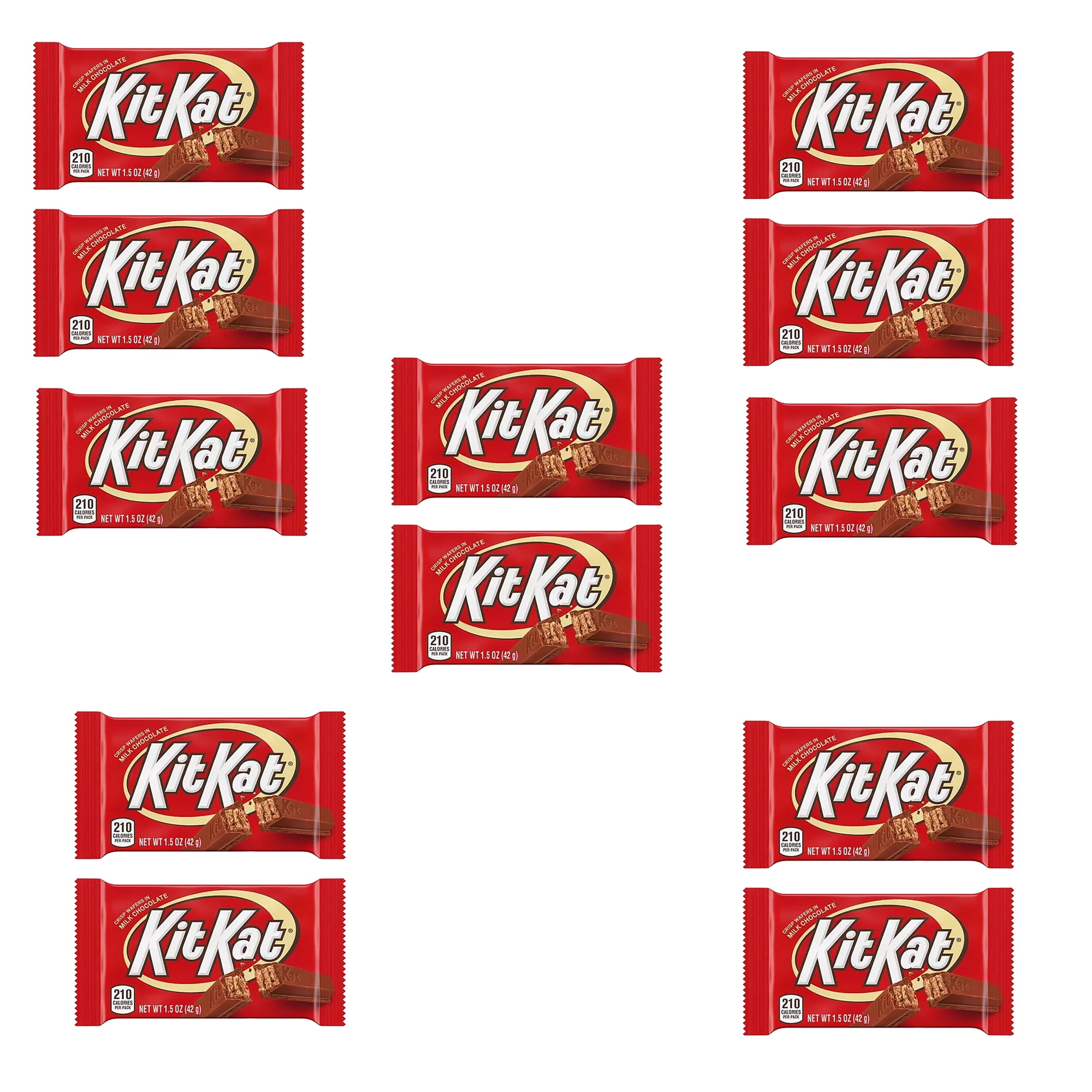 12 Bar KIT KAT Milk Chocolate Wafer | Multipack Great Value Energy Bar ...