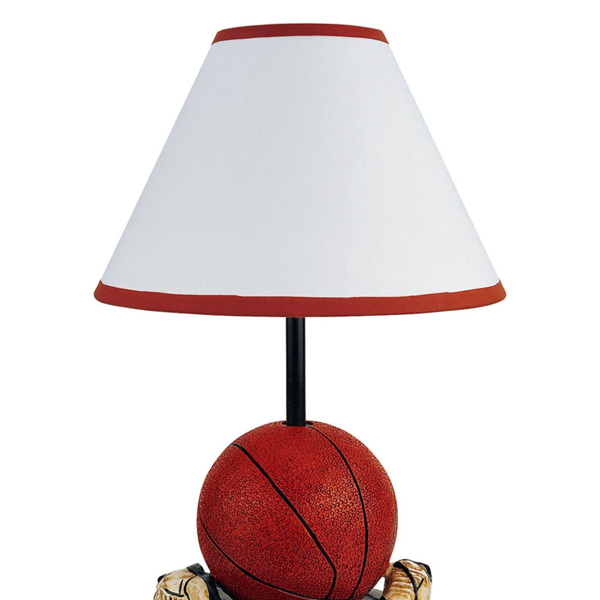 12" Basketball Table Lamp – Ceramic Sports Decor & Linen Shade, 40W Max ...