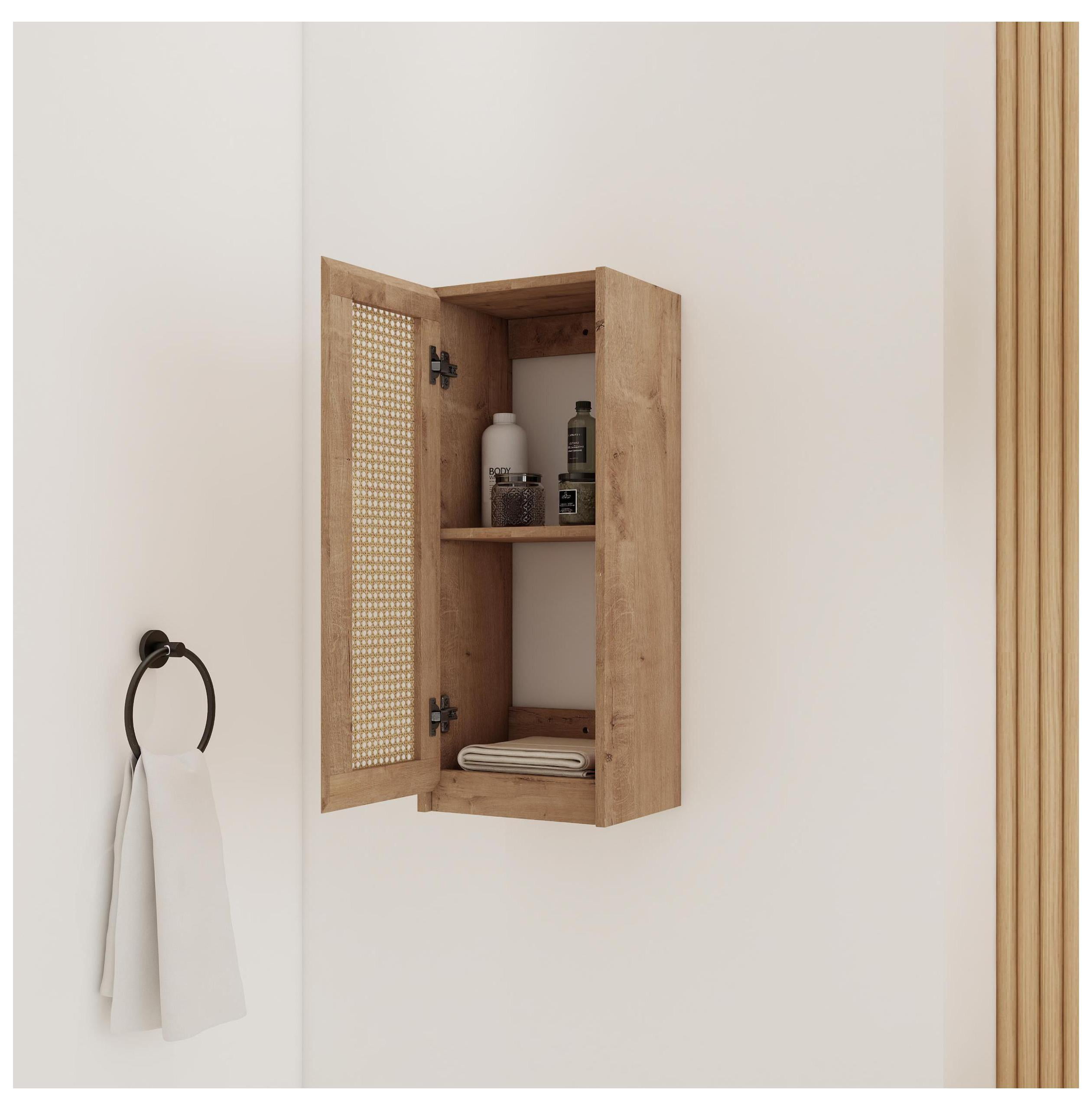 12" Bathroom Side Cabinet,Soft Close Doors,Float Mounting Design,(KD ...