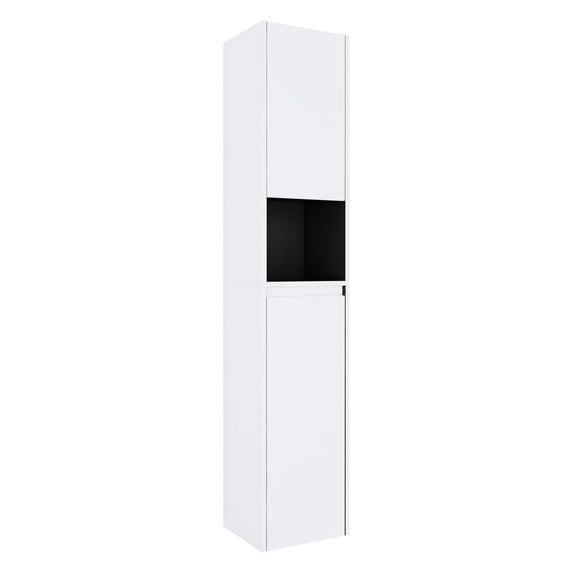 12" Bathroom Wall Side Cabinet with 2 Silent Doors | Durable Finish ...