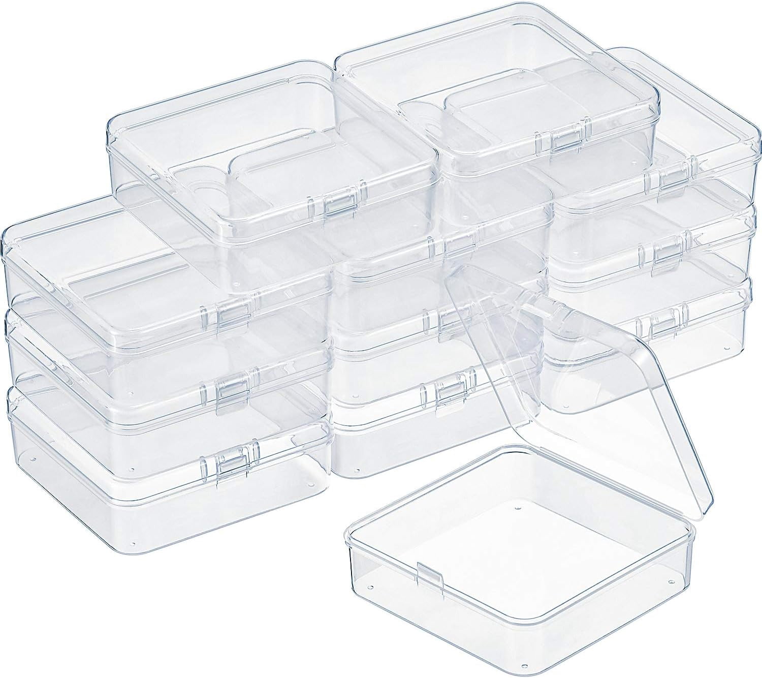 12 Bead Organizer Box Small Clear Beads Storage Containers Box with ...