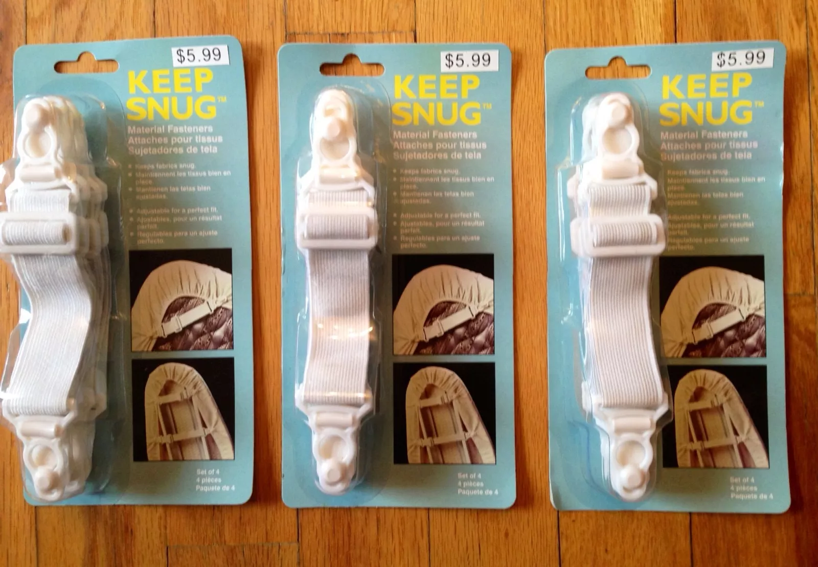 12 Bed Sheet Grippers Fasteners Holders Straps Elastic (3 Packs) - New ...