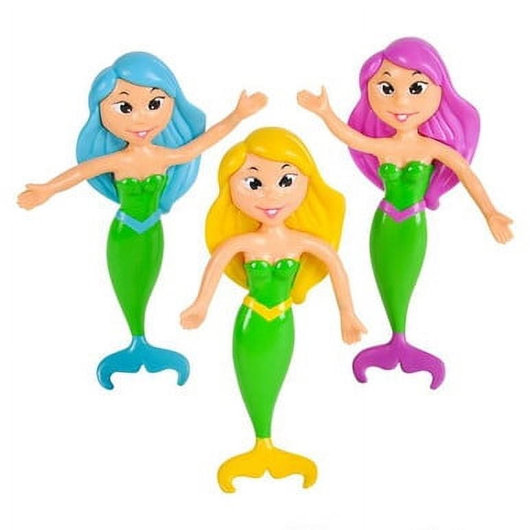 12 Bendable Classic Mermaids Toy Party Favor Gift Costume Accessory ...