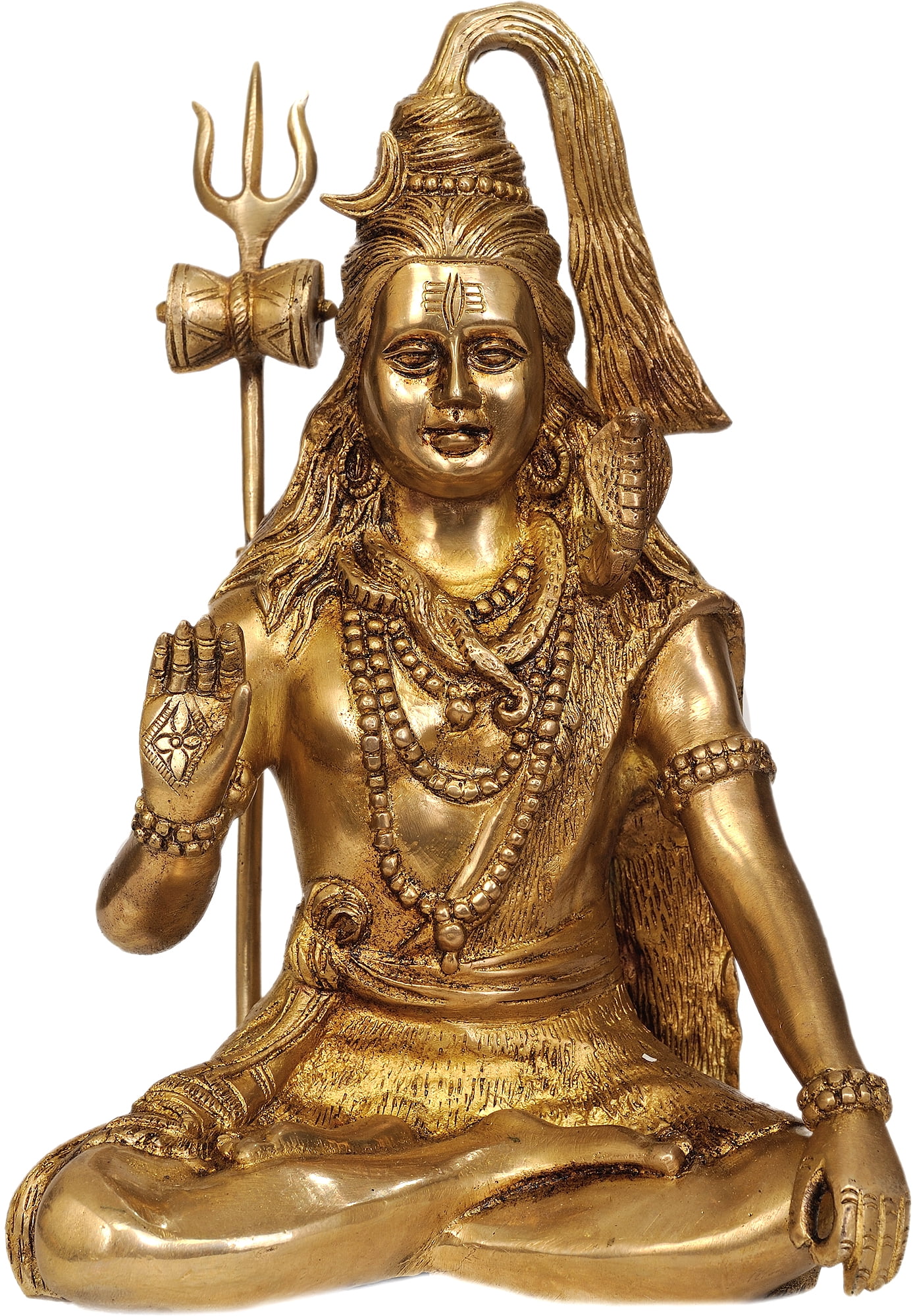 12" Bhagawan Shiva In Brass | Handmade | Made In India - Brass Statue ...