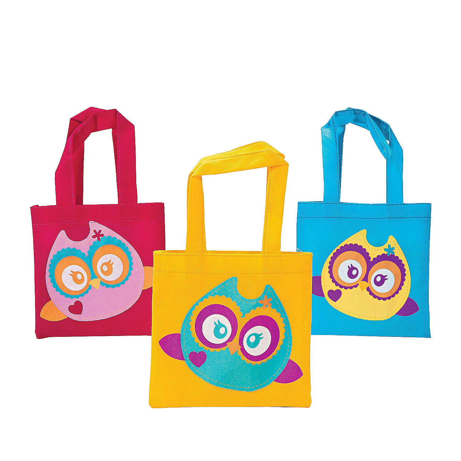 12 Birthday Everyday Party Favor Mini Goody Treat Tote Bags Owl You'Re ...