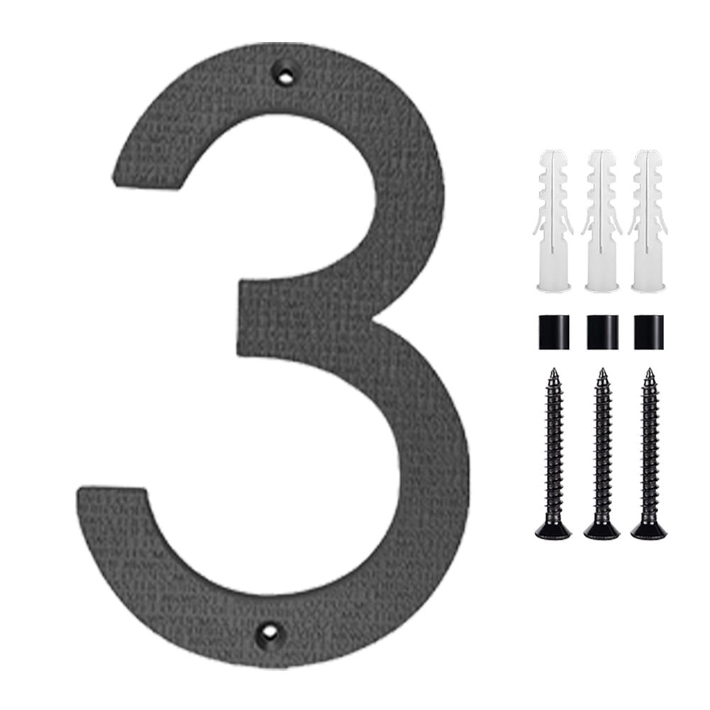 12" Black House Number with Numbers/Letters for Outdoor Decoration 3 ...