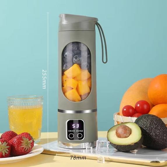 12 Blades Portable Blender USB Rechargeable 450ml Personal Juicer ...