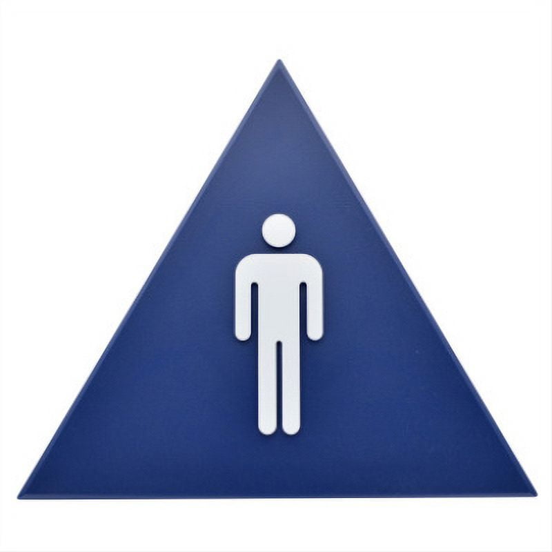 12" Blue California ADA compliant circle men's restroom sign. The sign ...