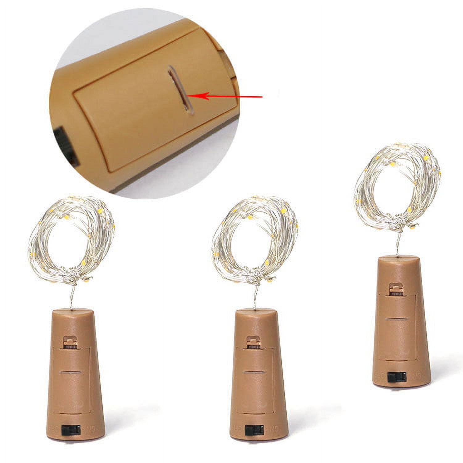 12 Bottle Lights, 2M 20 LED Glass Cork String Lights, Copper Wire Fairy ...