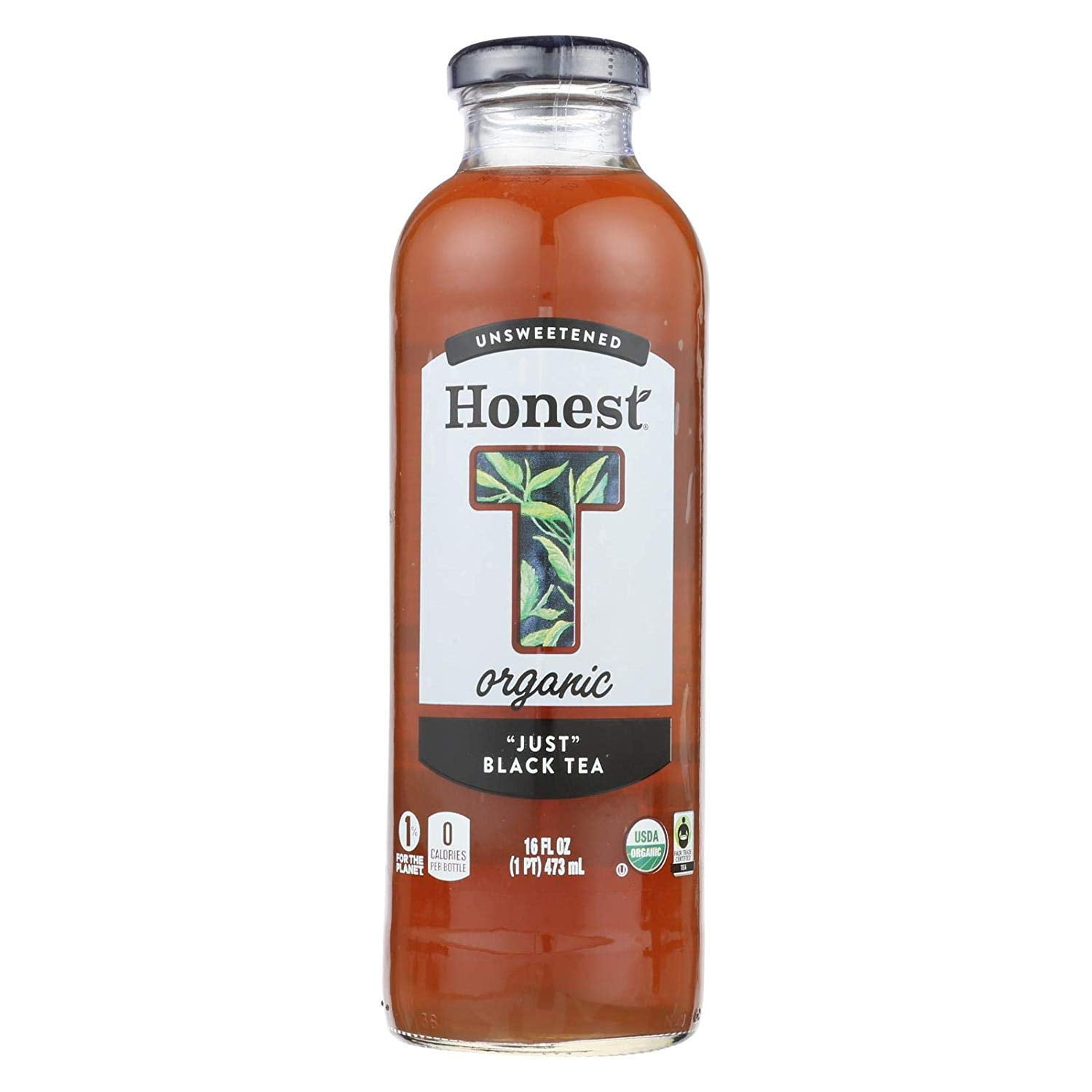 (12 Bottles) Honest Just Unsweetened Black Tea, 16 Ounce - Walmart.com
