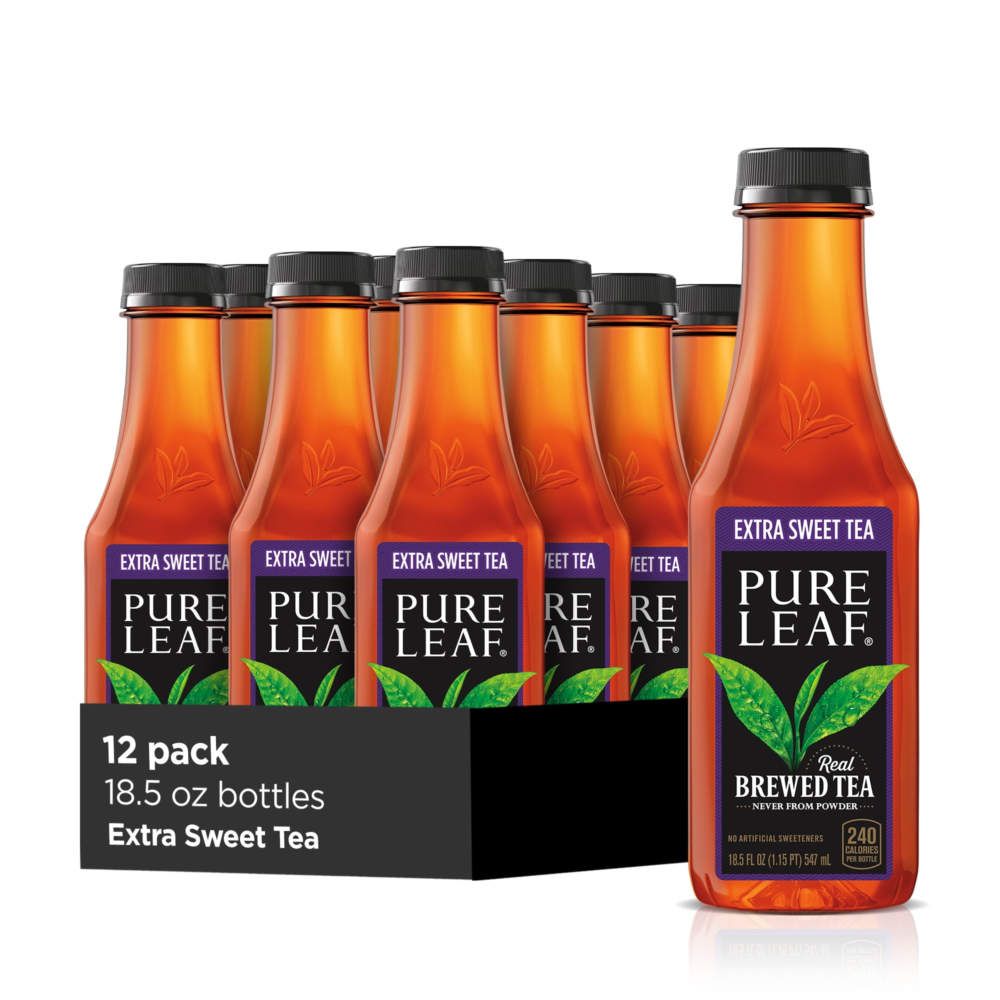 Pure Leaf Extra Sweet Real Brewed Black Iced Tea, 18.5 fl oz, 12 Pack ...