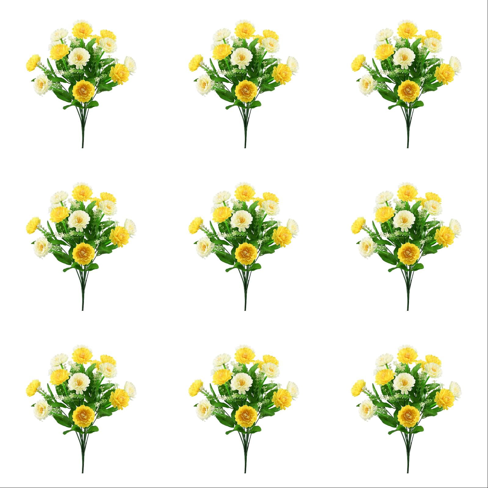 12 Bouquets Memorial Flowers for Graves - Durable Silk Cemetery ...