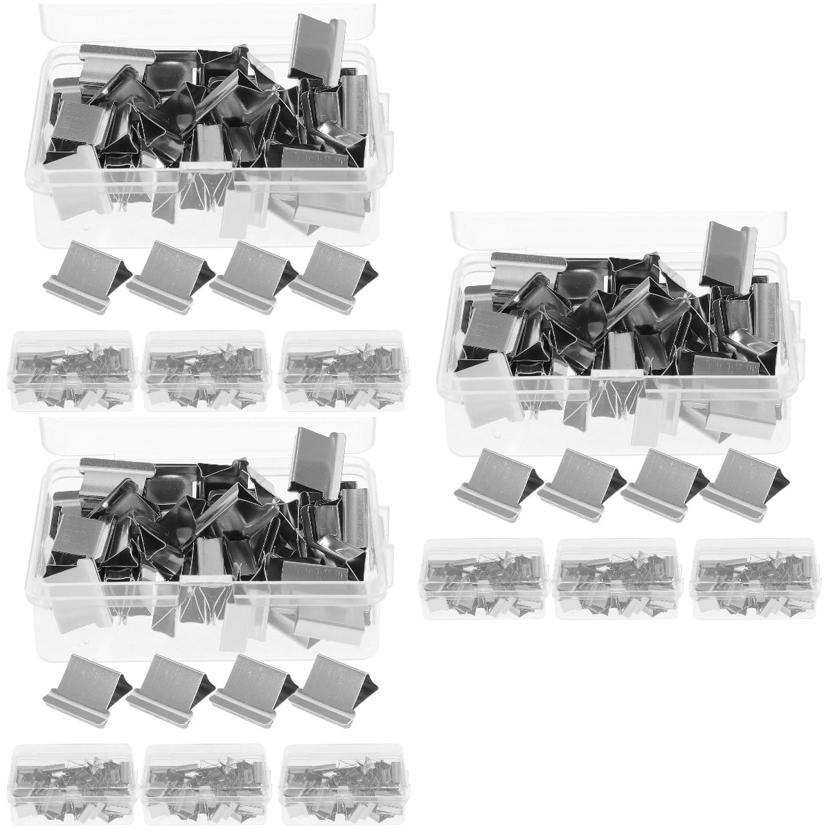 12 Boxes Binder Clips Report Binder Sheet Holder Multi-function Stapler ...