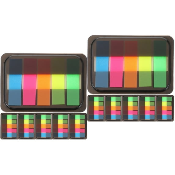 12 Boxes Fluorescent Sticky Notes Emblems Professional Reading Strips ...
