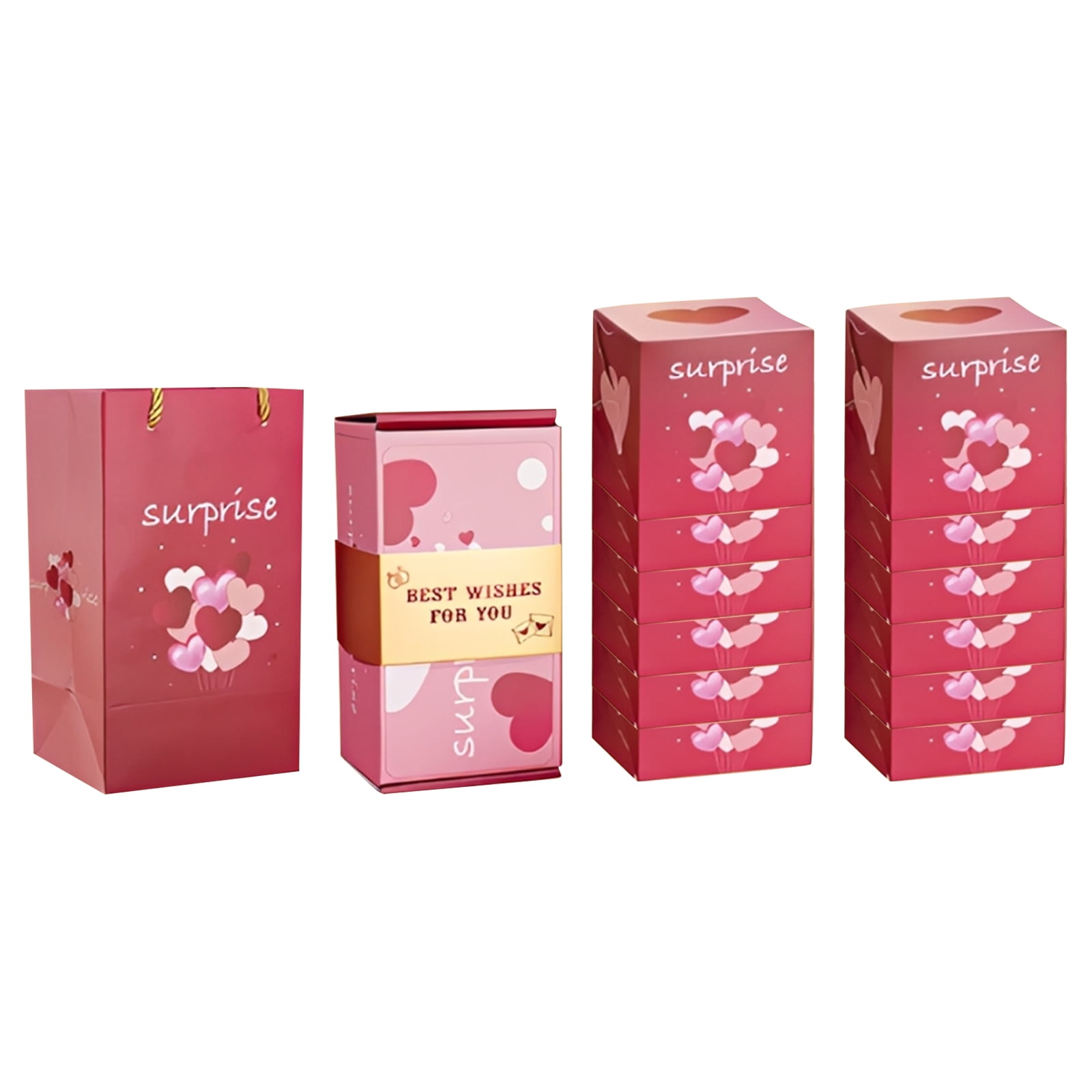 12 Boxes Surprise Gift Set With Gift Bag & Greeting Card, Explosion Box ...