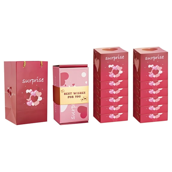 12 Boxes Surprise Gift Set With Gift Bag & Greeting Card, Explosion Box ...