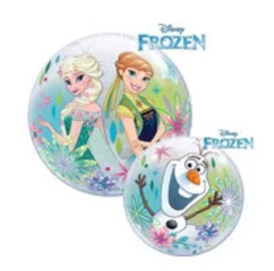 12" Bubble - FROZEN BALLOON • Air Fill ONLY • Long Lasting Bubble Round ...