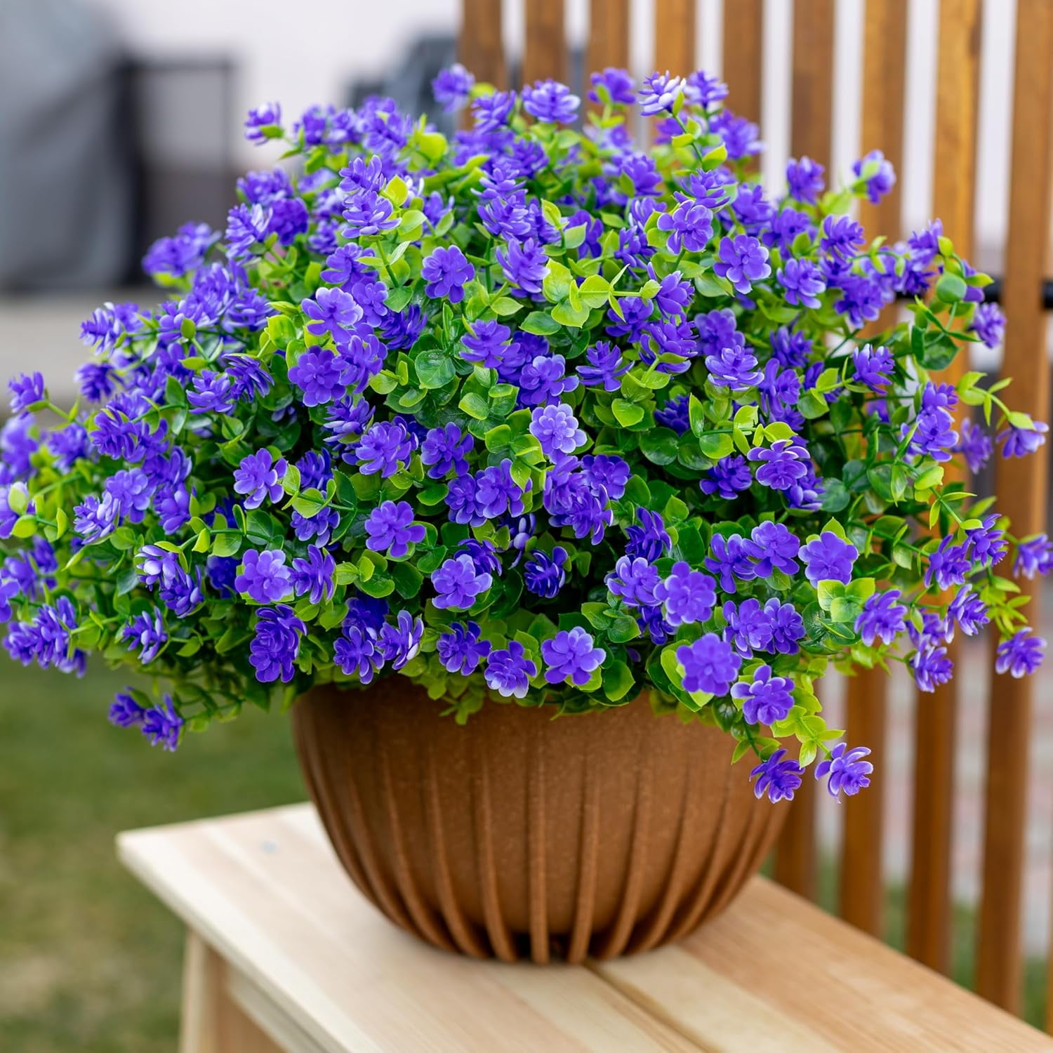 12 Bundles Artificial Faux Flowers & Greenery Plants,Realistic UV ...