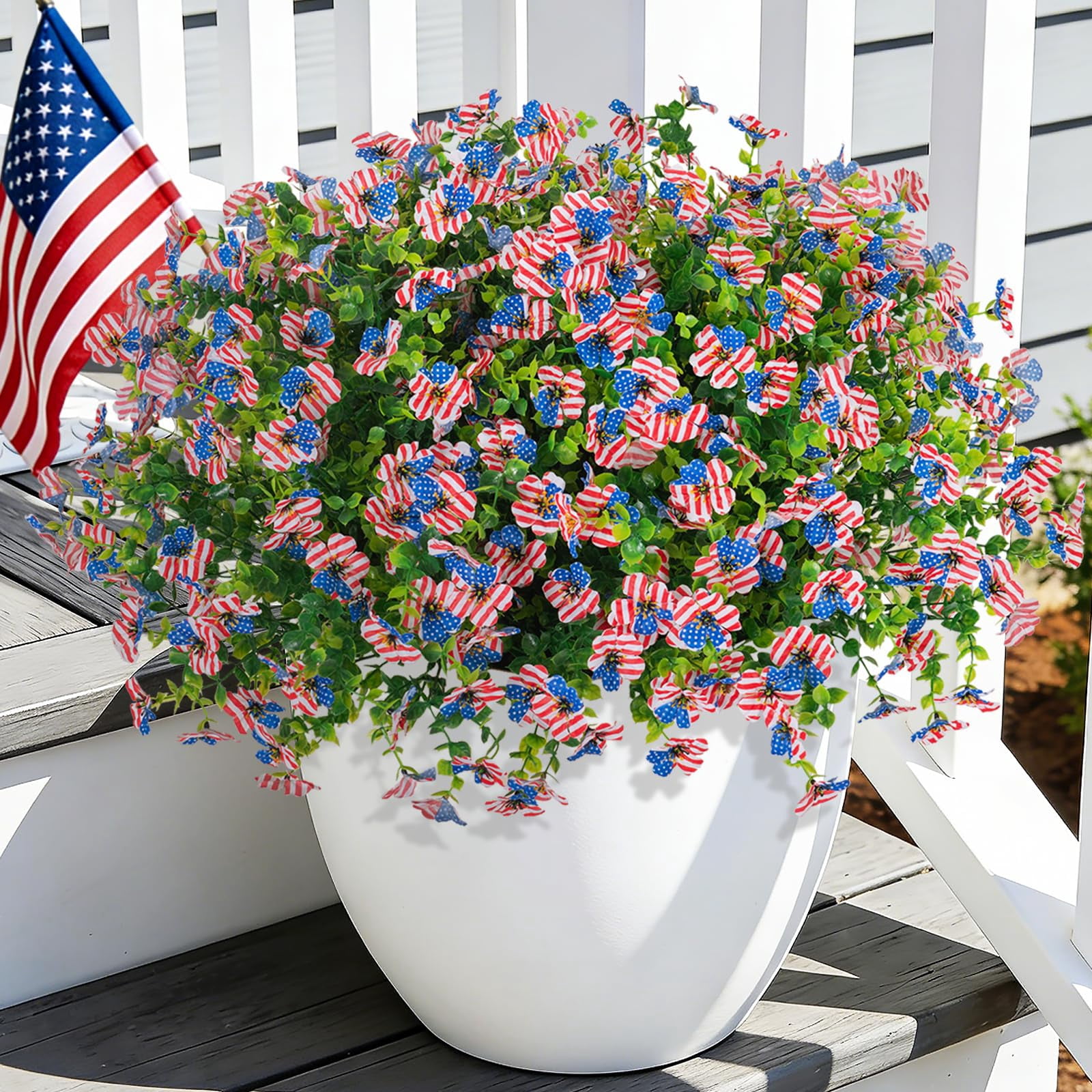 12 Bundles Artificial Flowers Faux Fake Plant for Spring Summer Home ...