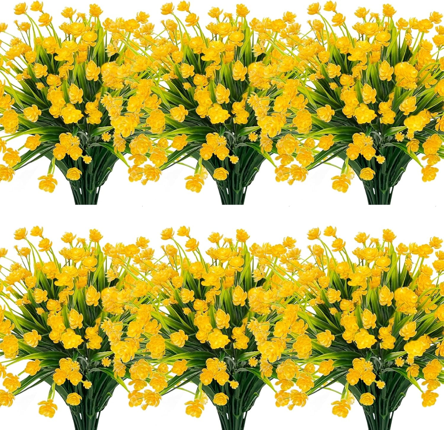 12 Bundles Artificial Flowers for Outdoors Summer Decor, Realistic UV ...