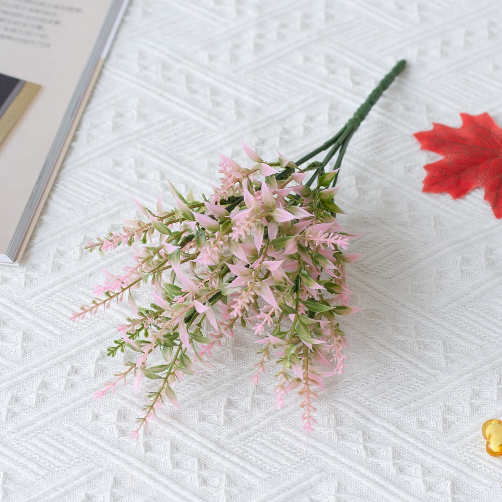 12 Bundles Artificial Lavender Flowers Plants with 7 Flexible Stems ...