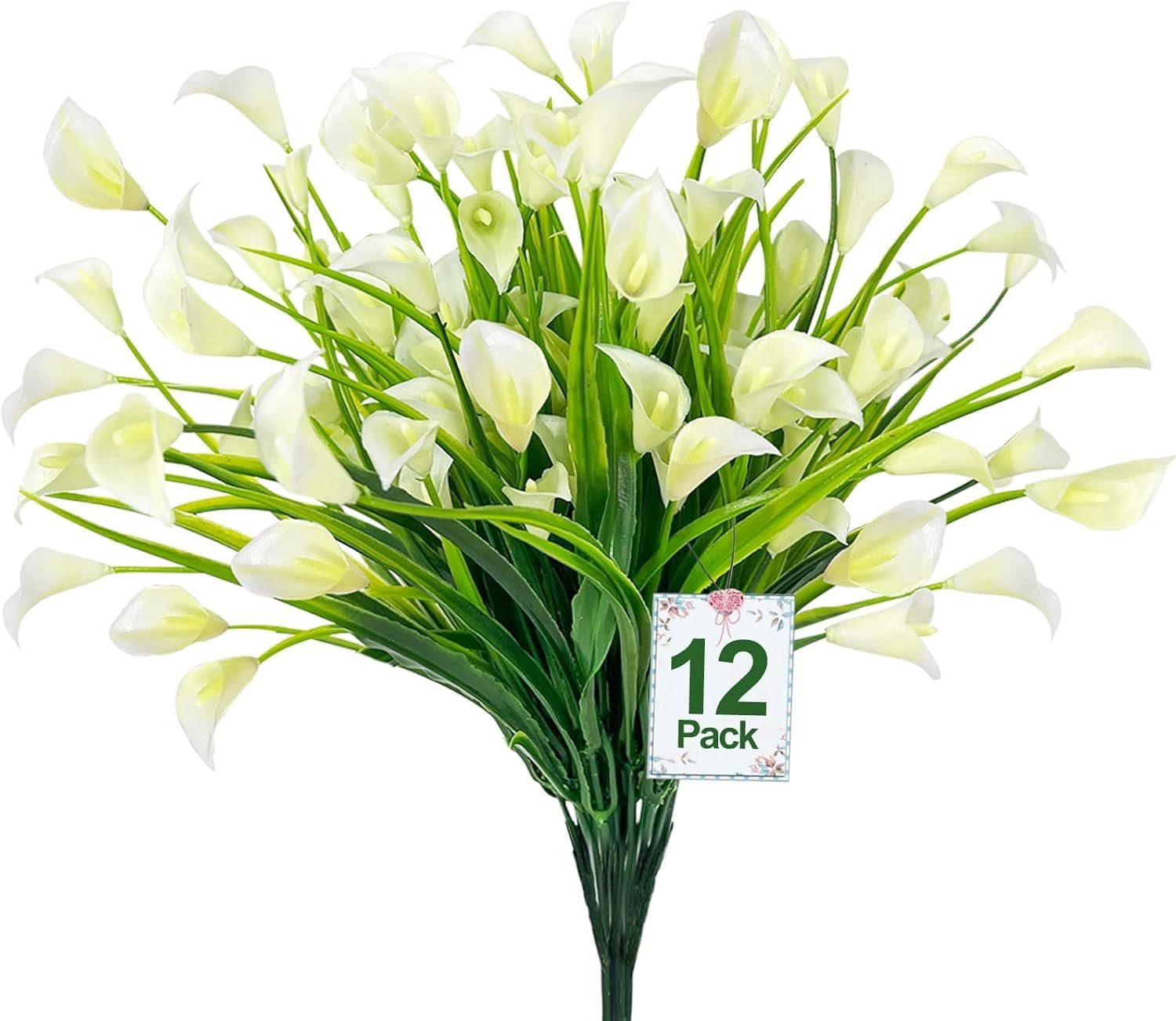 12 Bundles Calla Lily Artificial Flowers 240 Heads UV Resistant Faux ...