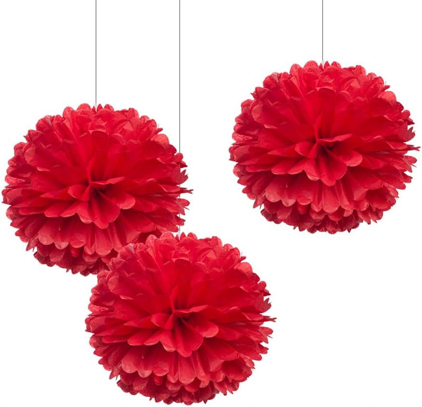 12" Burgundy Tissue Pom Poms DIY Hanging Paper Flower Balls for Bridal ...