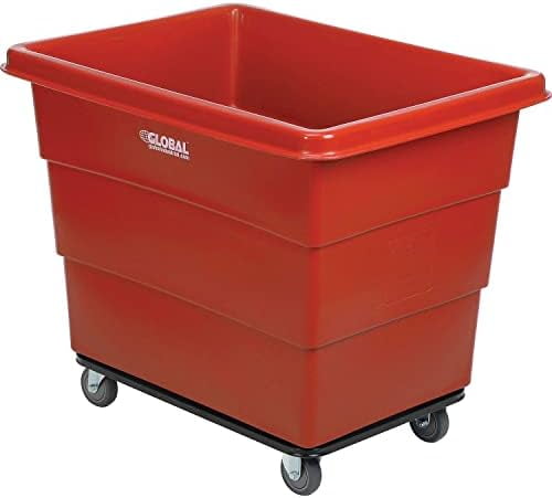 12 Bushel Plastic Bulk Box Truck, Steel Chassis Base, Red, 38-2/5"L x ...