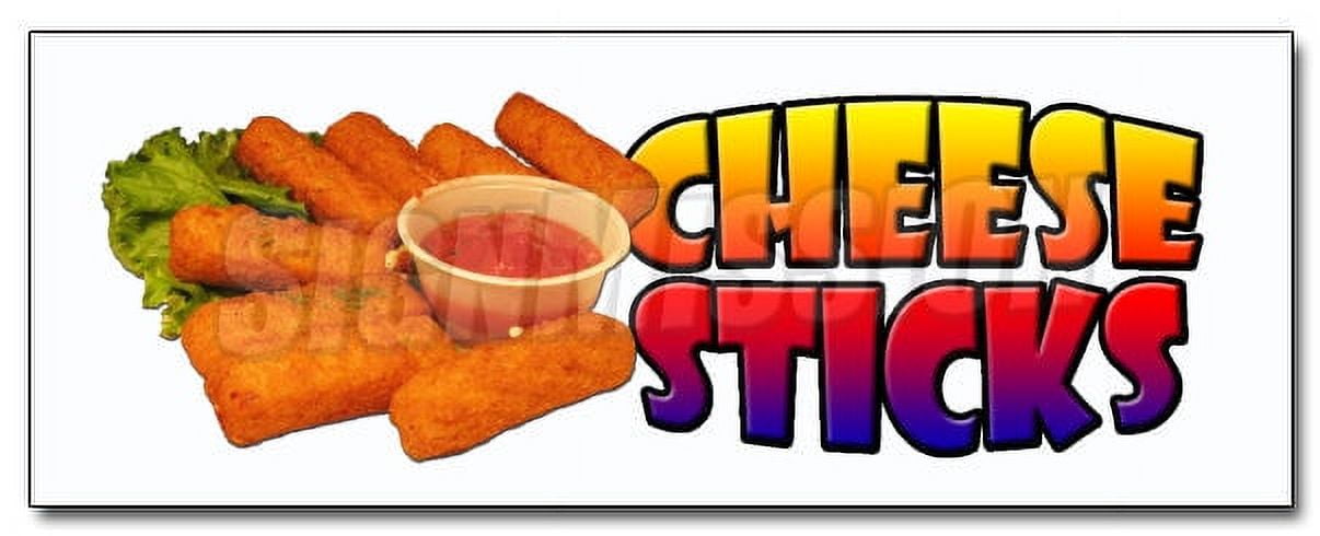 12" CHEESE STICKS DECAL sticker mozzarella concession new - Walmart.com