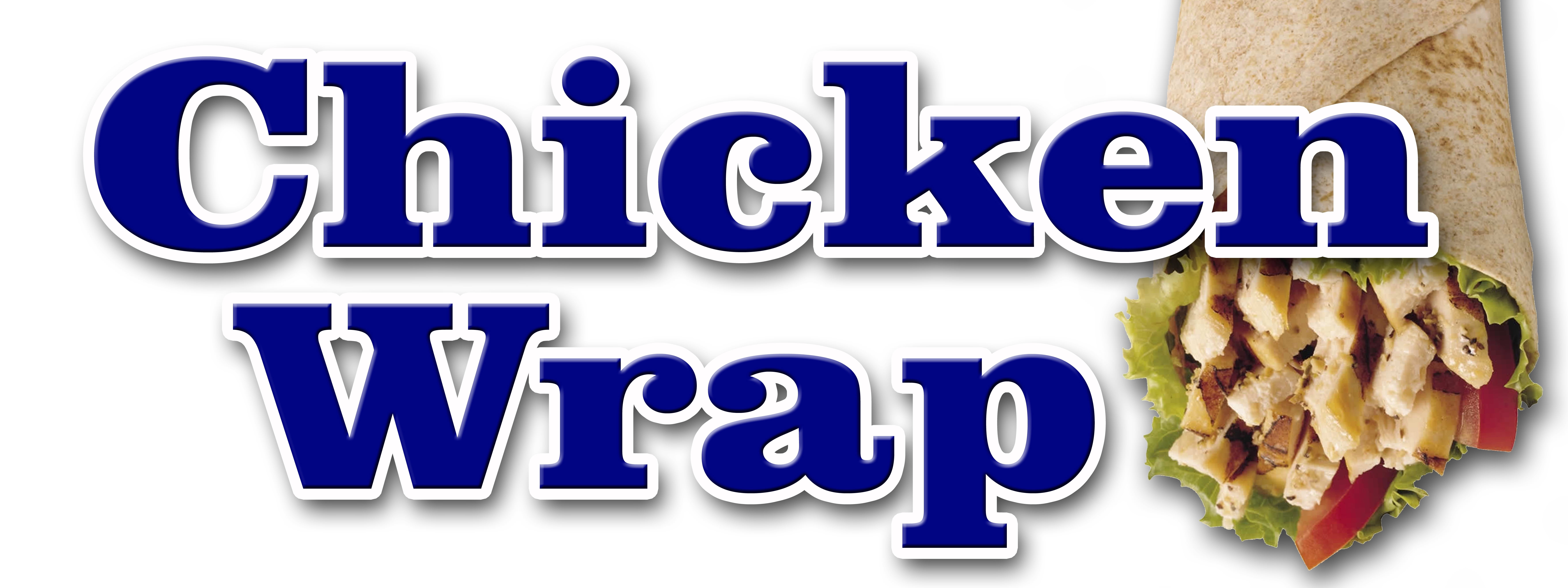 12" CHICKEN WRAP DECAL sticker food vendor chicken grill bbq poultry ...