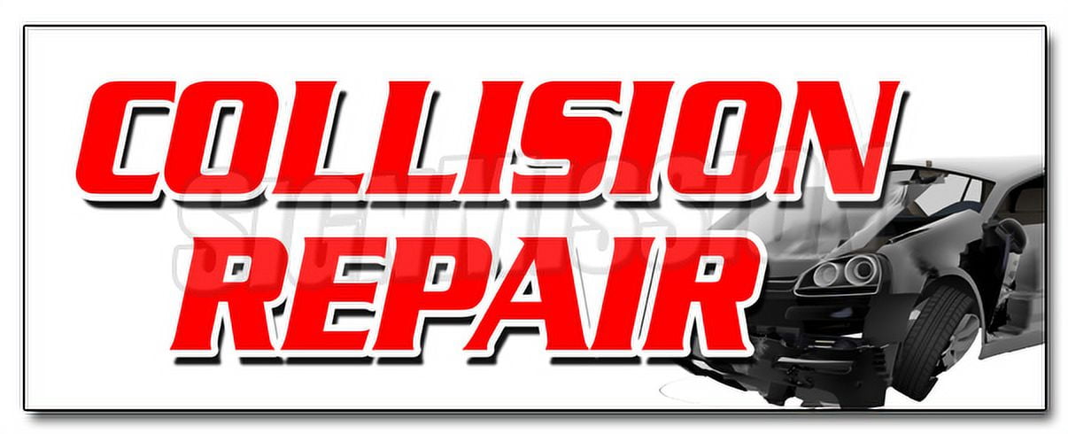 12" COLLISION REPAIR DECAL sticker body shop painting auto car ...