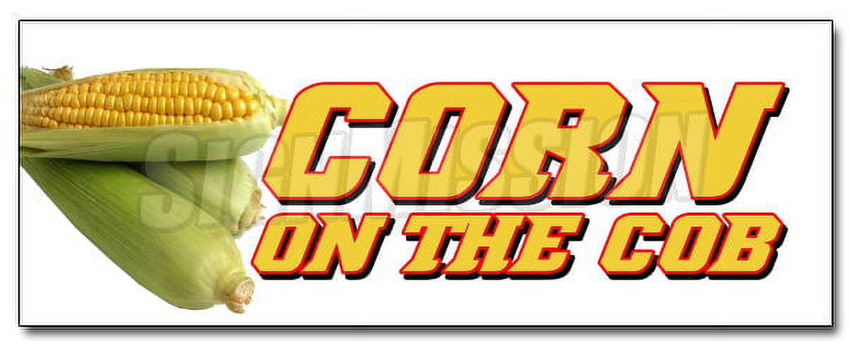 12" CORN ON THE COB DECAL sticker farmers market stand - Walmart.com