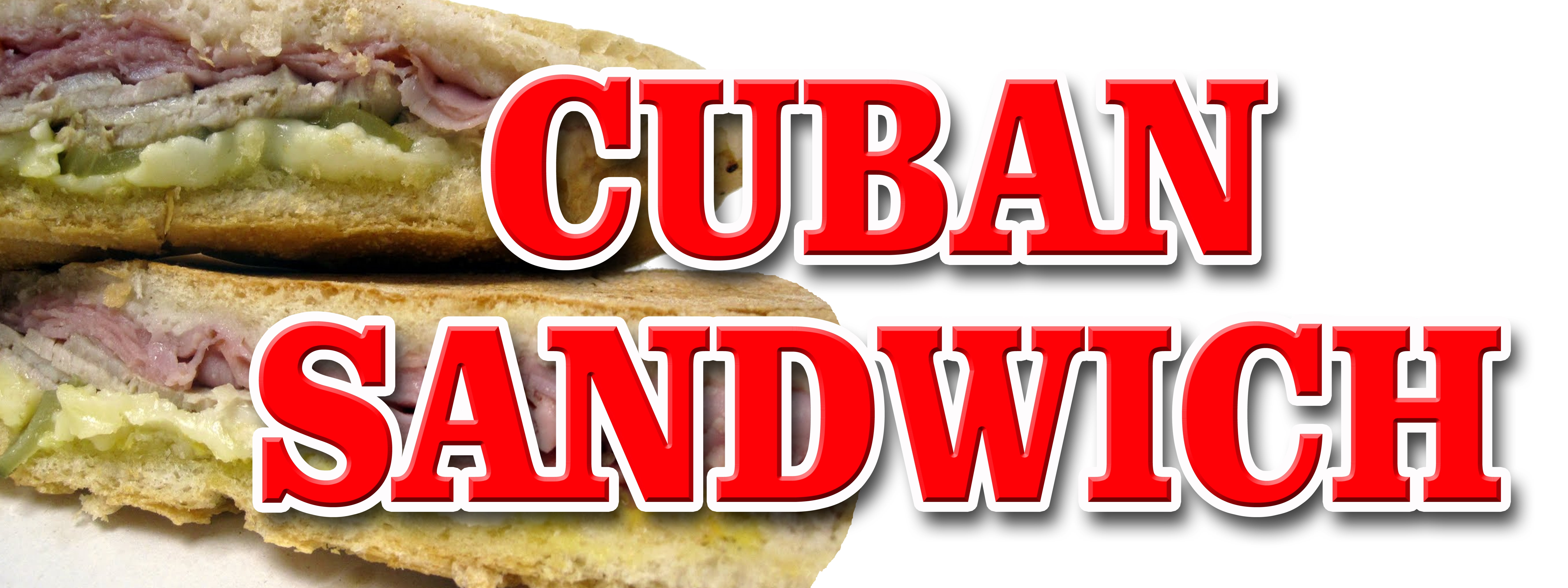 12" CUBAN SANDWICH DECAL sticker cuba havana hot pressed fresh homemade ...
