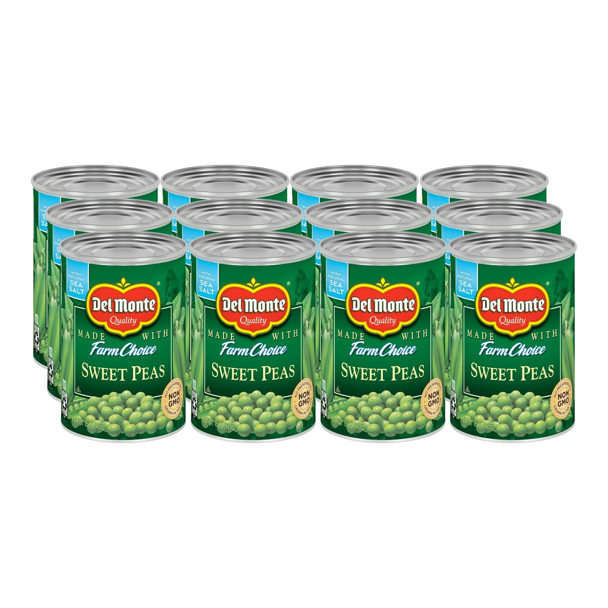 (12 Cans) Del Monte Sweet Peas Canned Vegetables, 15 oz Can - Walmart.com