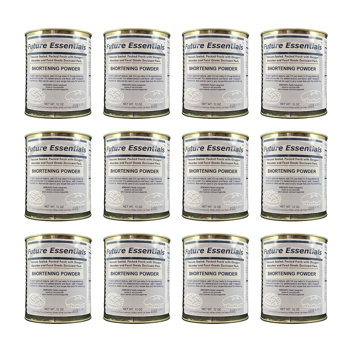 (12 Cans Pack) Future Essentials Canned Shortening Powder for baking ...