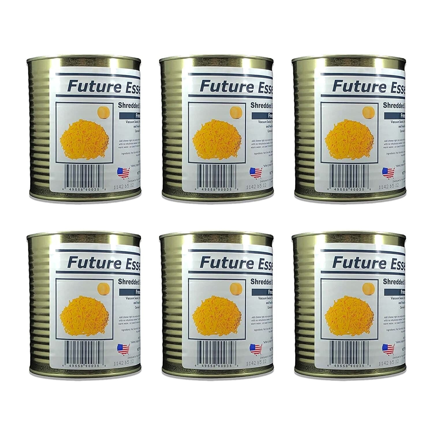 Future Essentials Freeze Dried Cheddar Cheese, 12 Cans, Long Shelf Life ...